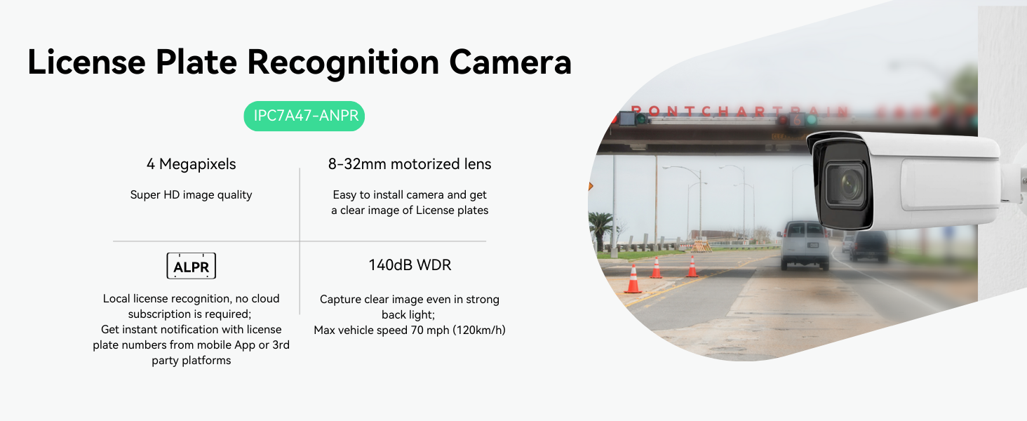 (GO SOLO LPR) Commercial Solar Power Camera KIT with License Plate Rec ...
