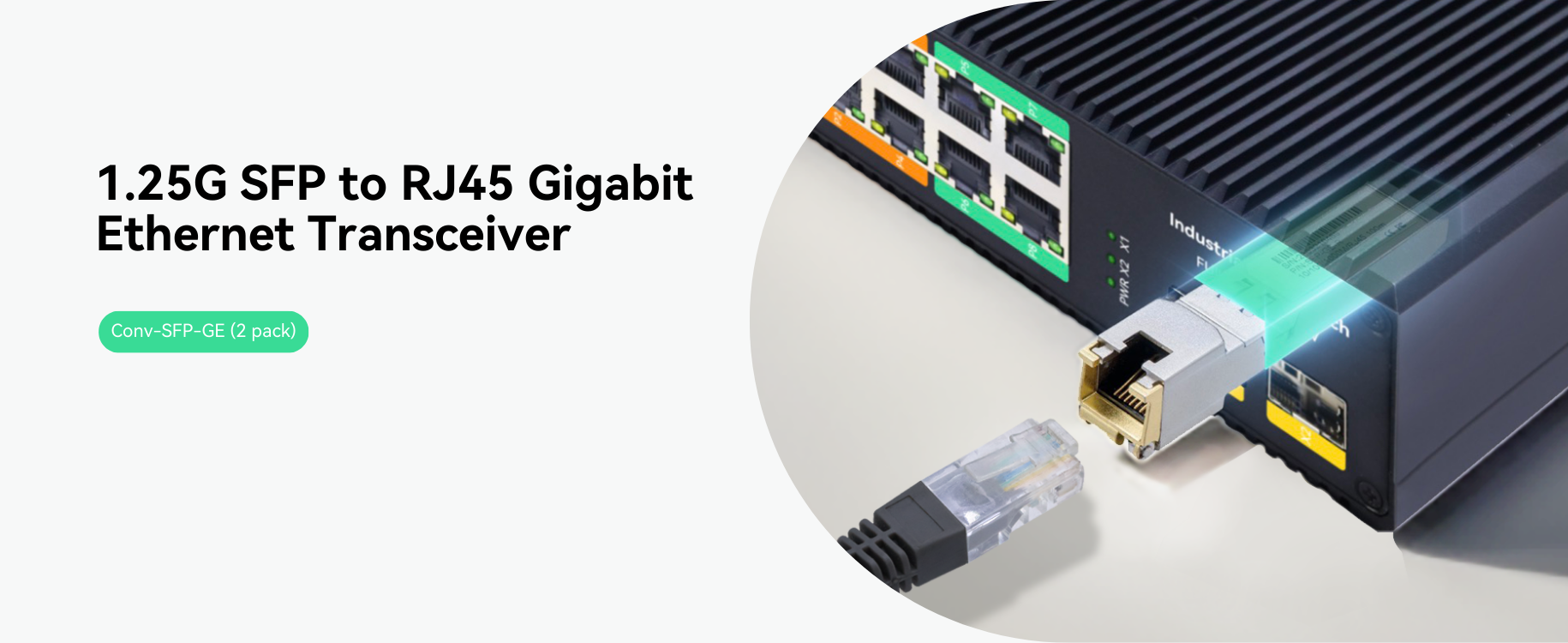 1.25G SFP to RJ45 Copper Gigabit Ethernet Transceiver, Up to 328ft (SF ...