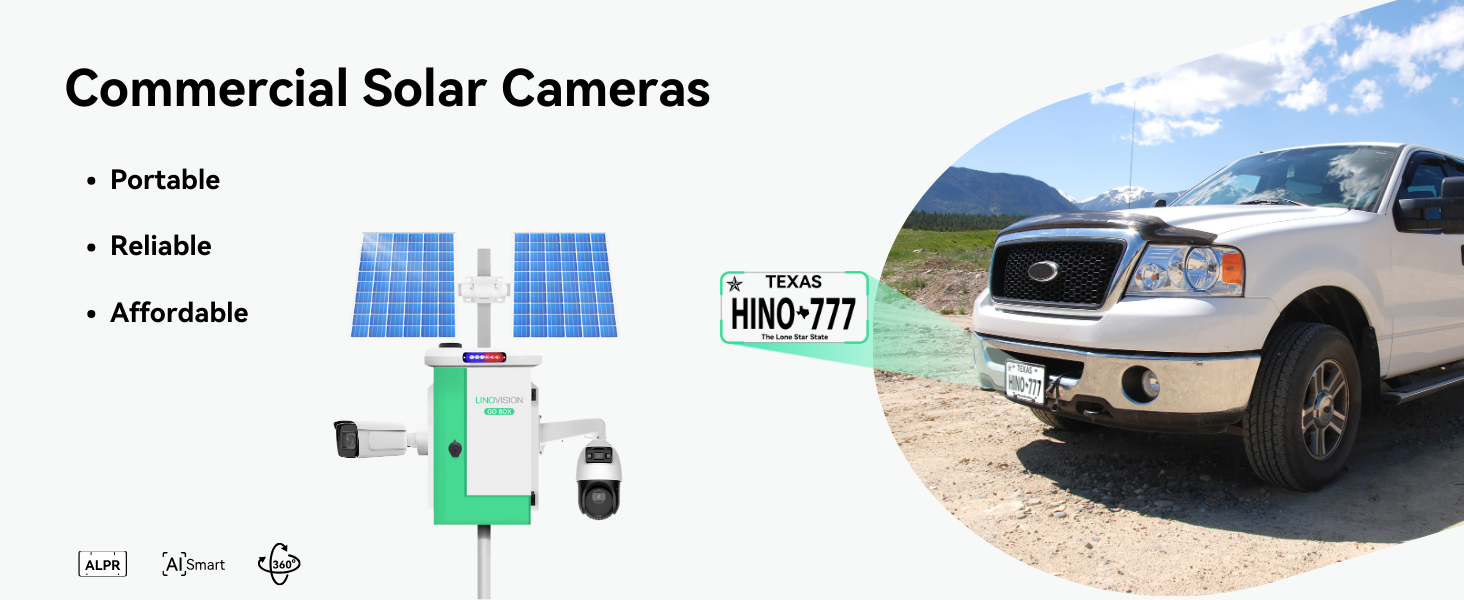(GO BOX-V1200PW-PTZ-LPR) Versatile Solar Powered Cameras System with L ...