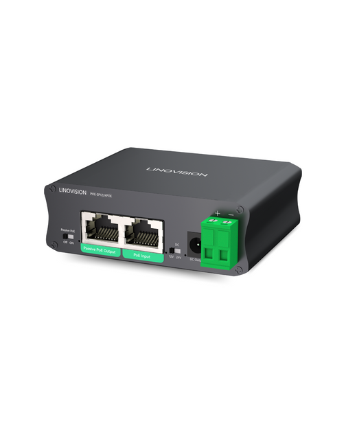 Industrial Gigabit 30W PoE Splitter with Switchable DC12V/24V Output a ...