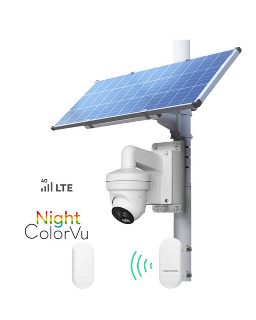 (GO SOLO T4 UB V1) Commercial Solar Power Camera KIT with Pre-Paired W ...