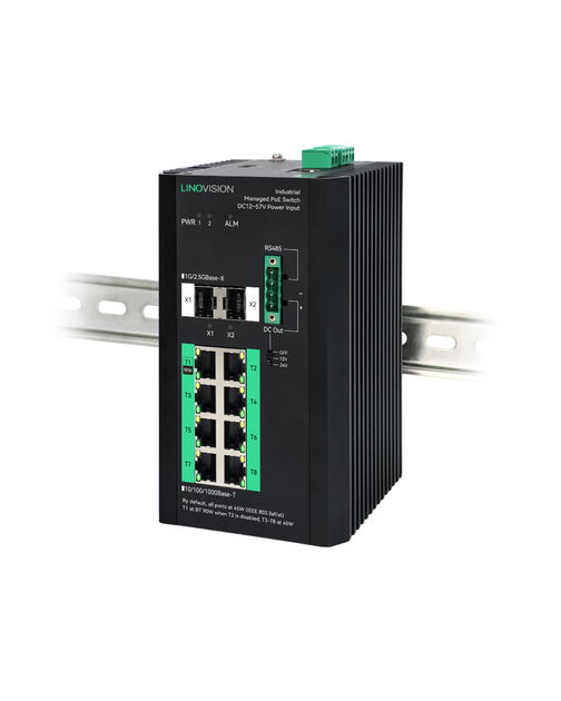 (POE-SW708GM-DC12V) Industrial 8 Ports Full Gigabit Managed POE Switch ...