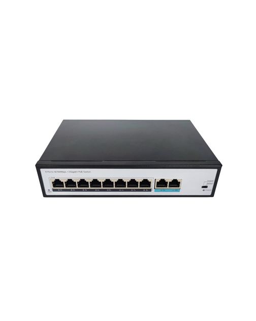 (POE-Switch1008E) 8-Port 100Mbps PoE Switch with 2 Gigabit Uplink,Tota ...