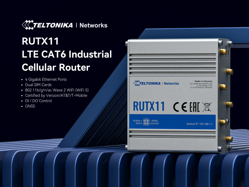 Teltonika RUTX11 Dual SIM 4G Cellular Router LTE Cat6 | Hinovision ...